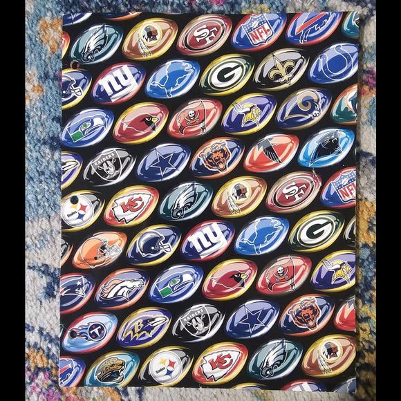 Other | Vtg Nfl Binder 2 Pocket Folder 201 Crown Pro Football Teams ...